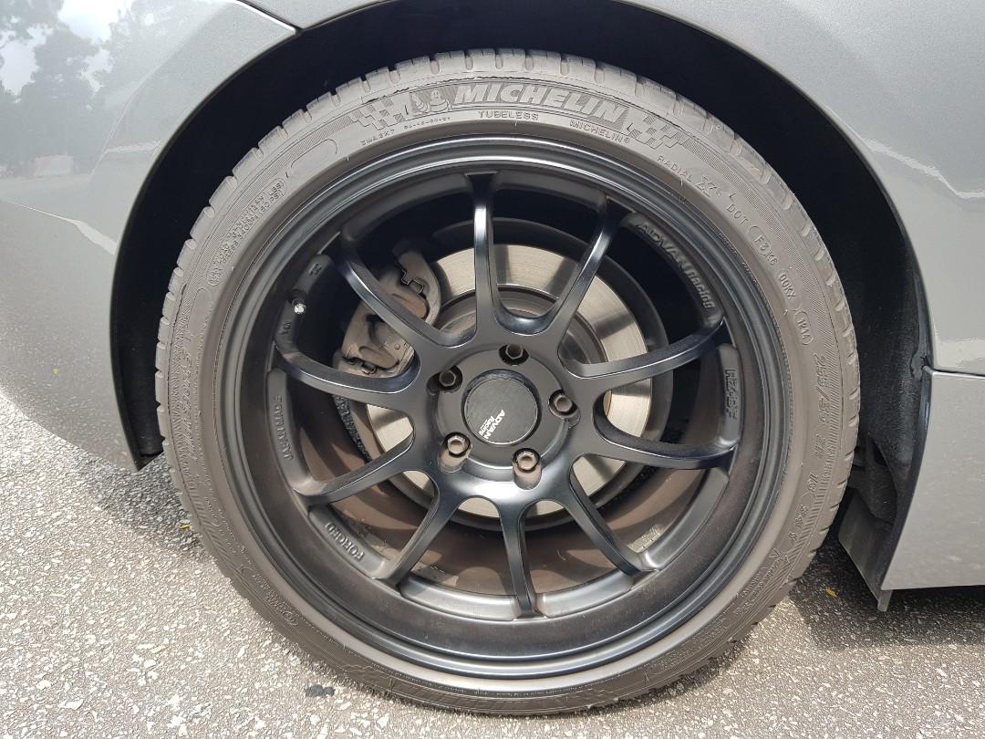 ADVAN Racing RZ-DF Forged Rim 5X120 18 inch BMW, Car Accessories, Tyres ...