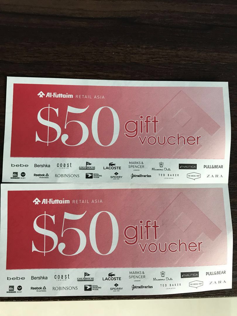 Al- Futtaim $100 Vouchers, Tickets & Vouchers, Vouchers on Carousell