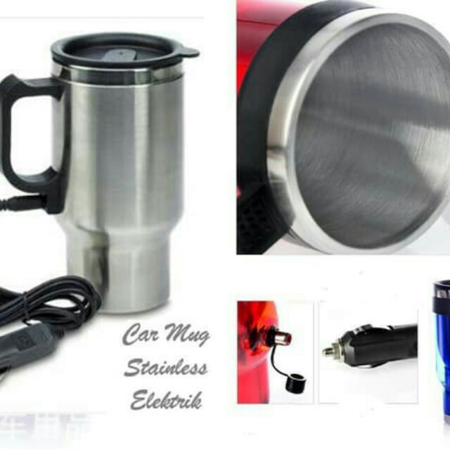 Car mug pemanas stainless buat mobil, Perabotan Rumah di Carousell