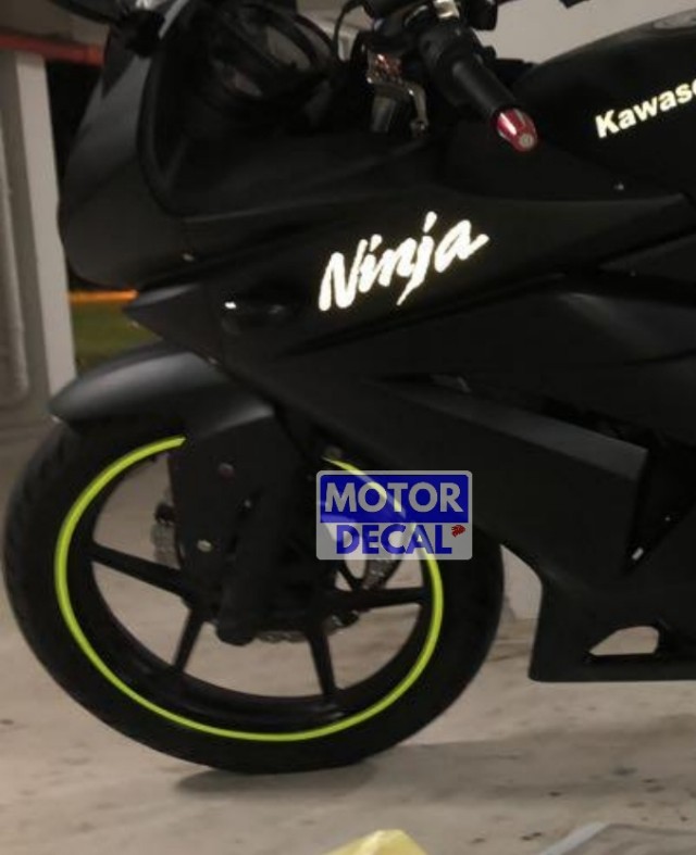 Fluorescent-Neon Reflective Rim Decal, Motorcycles, Motorcycle ...