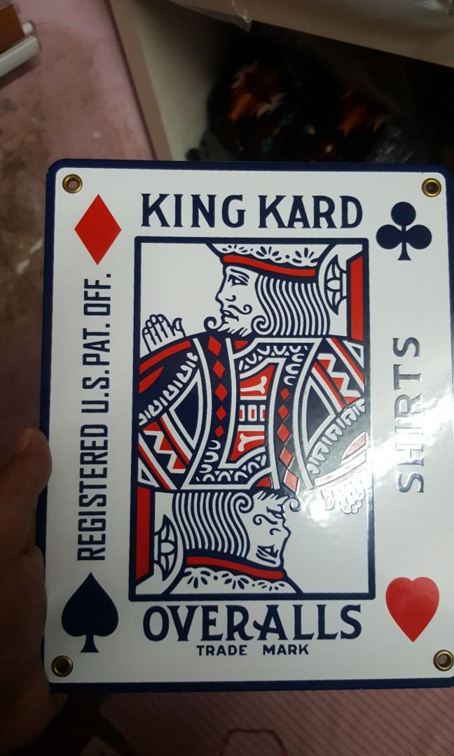 King Kard Enamel Porcelain Signage, Furniture & Home Living, Home Decor ...
