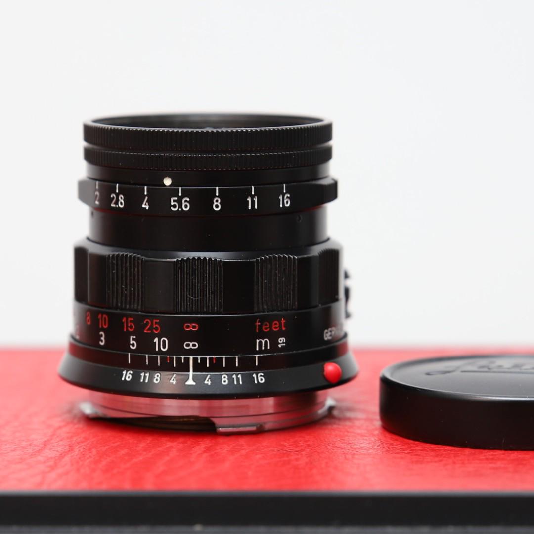 Leica 50mm 2.0 Summicron Rigid Black Repaint in Japan, 攝影器材, 鏡頭及裝備 ...