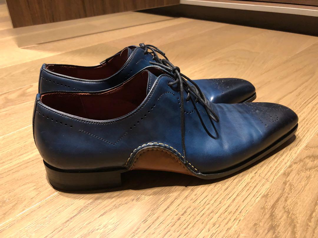 Magnanni Blue patina laced shoe, Men's Fashion, Footwear, Formal Shoes ...