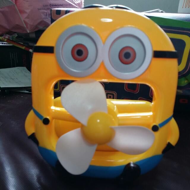 Minion Fan, Furniture & Home Living, Lighting & Fans, Fans on Carousell