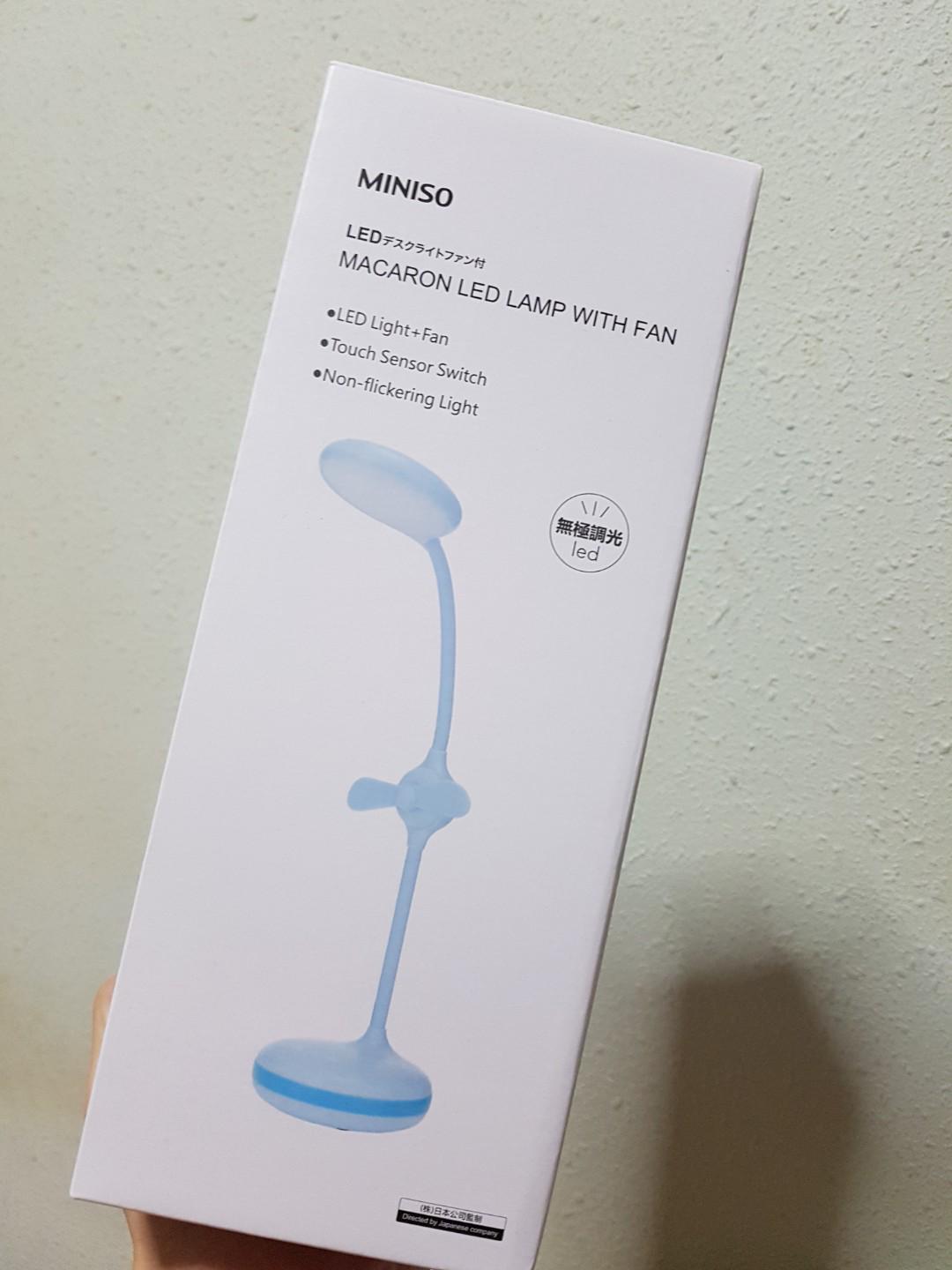 MINISO Macaron LED Lamp with Fan, Furniture & Home Living, Lighting ...