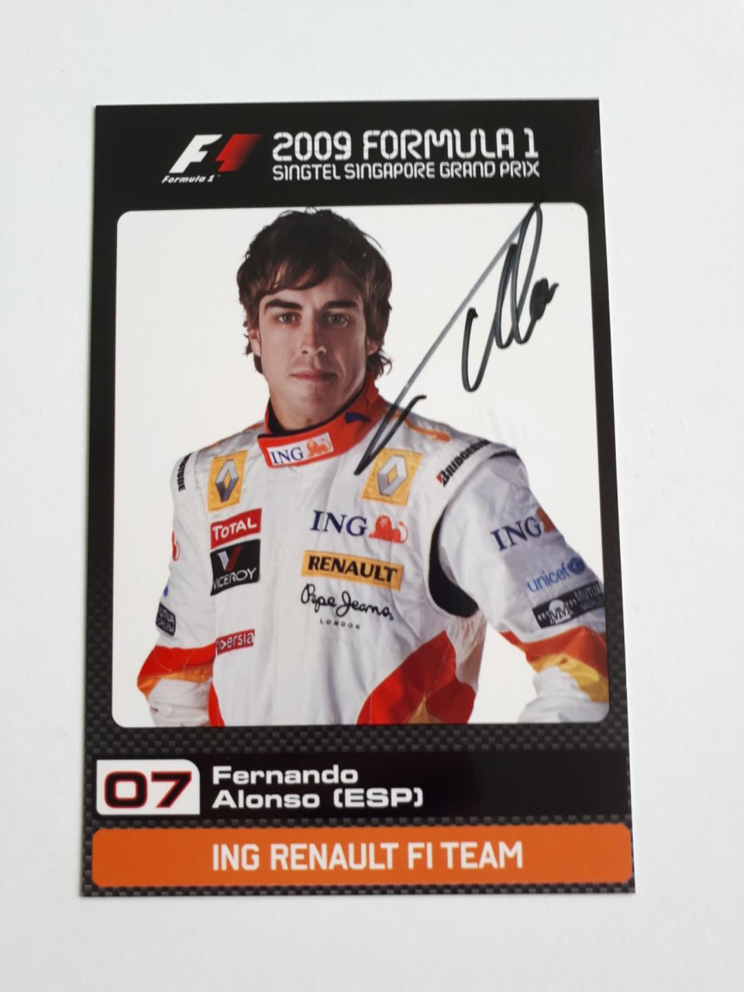 Original Fernando Alonso F1 autograph, Hobbies & Toys, Memorabilia ...
