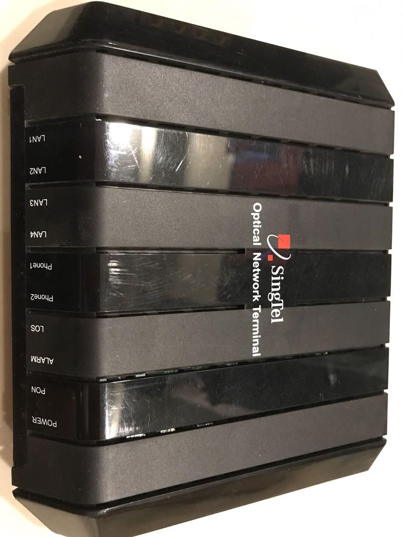 Pre owned Singtel Fiber Router and Modem, Computers & Tech, Parts ...