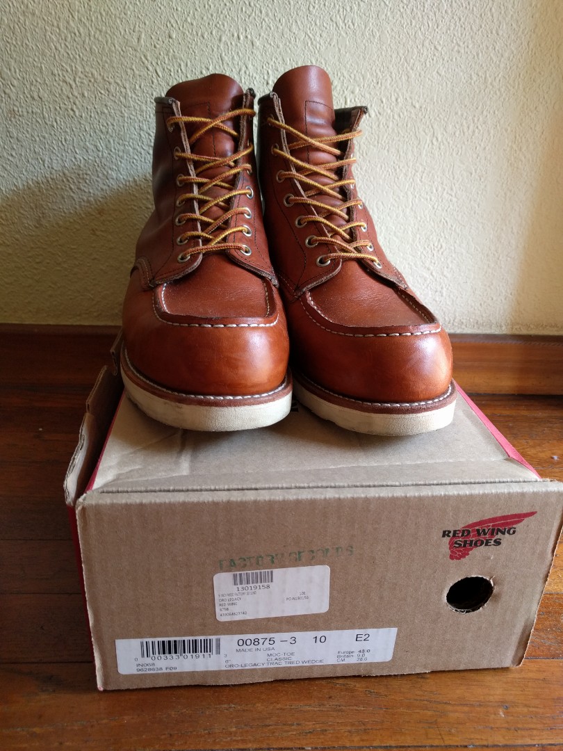 Red Wing 875 Moc Toe US 10 E2 wide, Men's Fashion, Footwear, Boots on ...