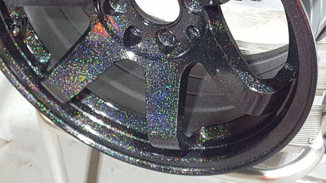 Te37 concave rims hologram paint work. 15 inch, Car Accessories, Tyres ...