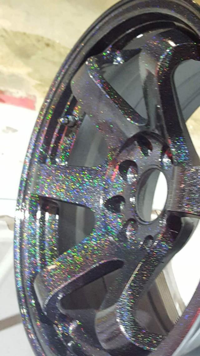 Te37 concave rims hologram paint work. 15 inch, Car Accessories, Tyres ...