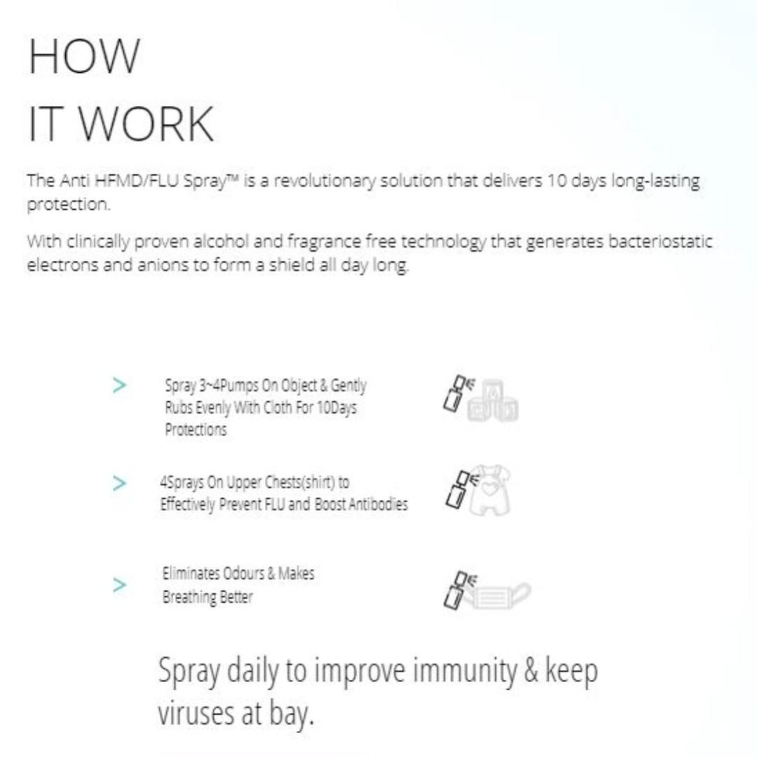 THYMOS ANTI HFMD / FLU SPRAY (free normal mail), Health & Nutrition ...