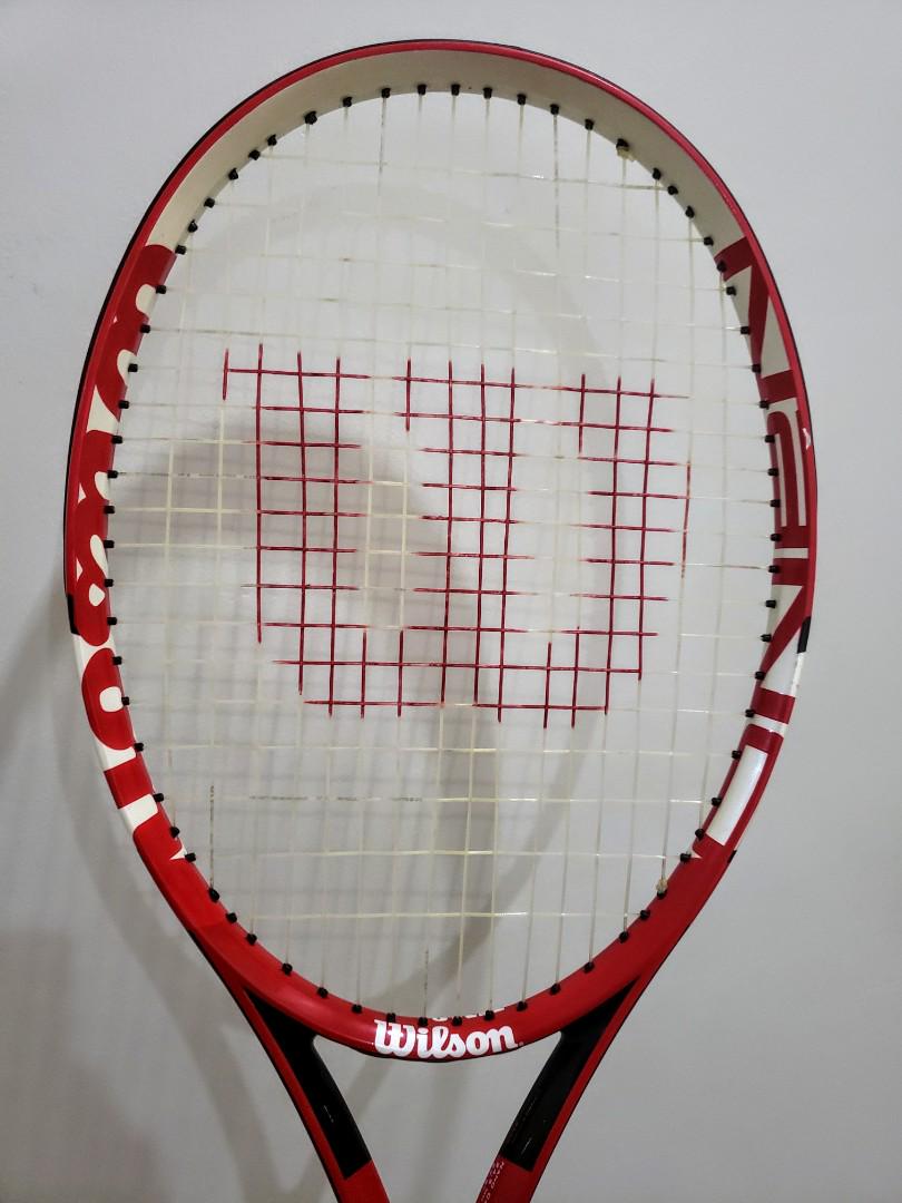 [RUSH] Wilson Pro Nano Carbon Red/Black Tennis Racket, Sports Equipment ...