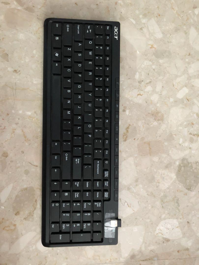 Acer wireless keyboard, Computers & Tech, Parts & Accessories, Computer Keyboard on Carousell