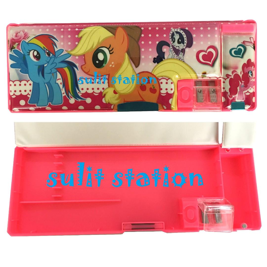 MLP MY LITTLE PONY DOUBLE SIDED OPENING MAGNETIC PENCIL CASE BOX ...