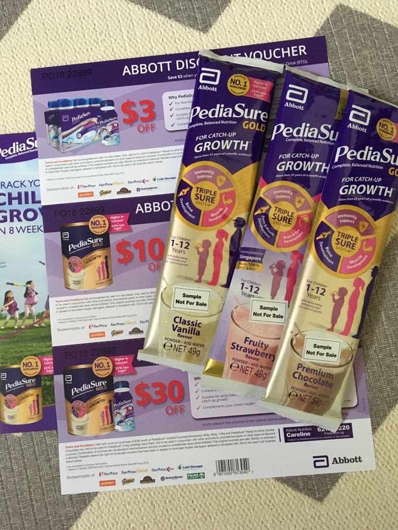 Pediasure milk sachet in 3 flavors, Babies & Kids, Nursing & Feeding ...