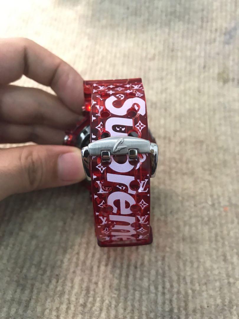 Used Modded Casio G-Shock Frogman GF-1000 LV x Supreme Mod, Luxury, Watches on Carousell