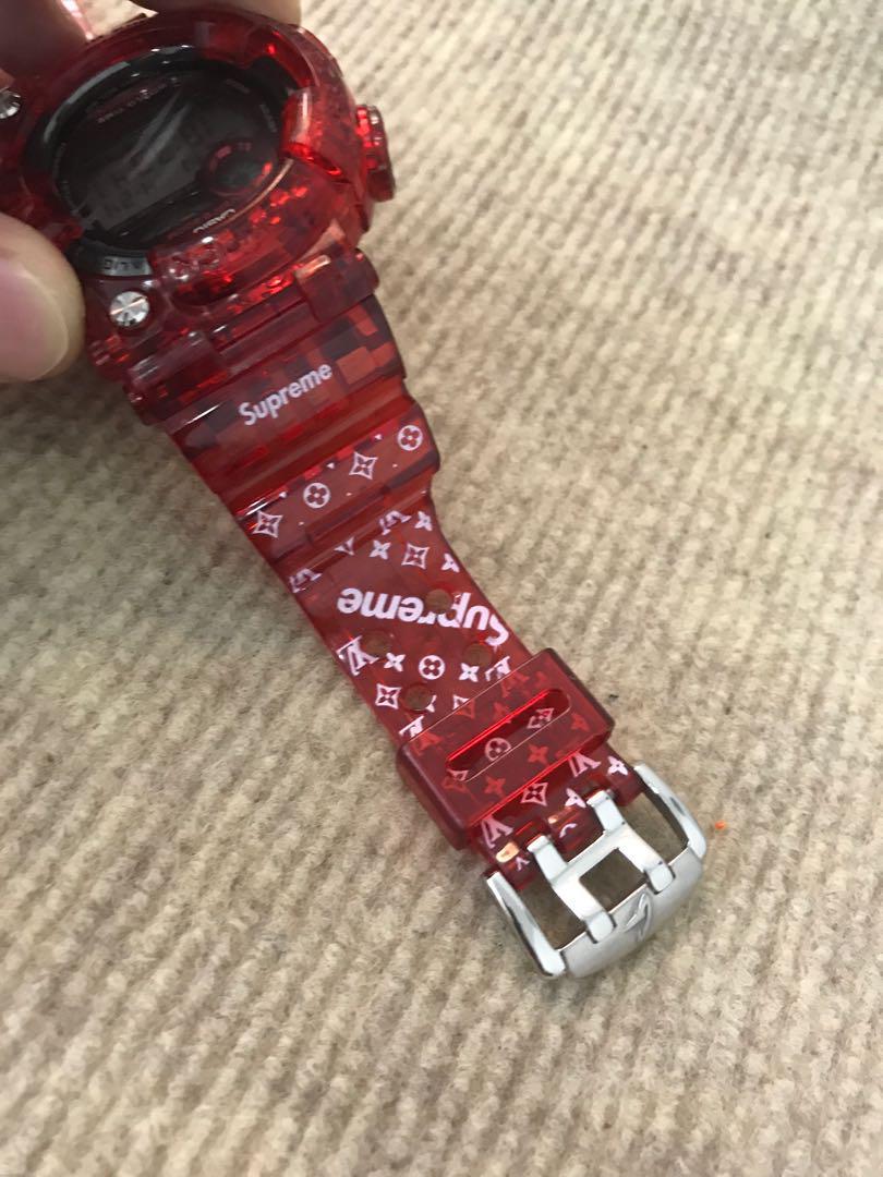 Used Modded Casio G-Shock Frogman GF-1000 LV x Supreme Mod, Luxury, Watches on Carousell