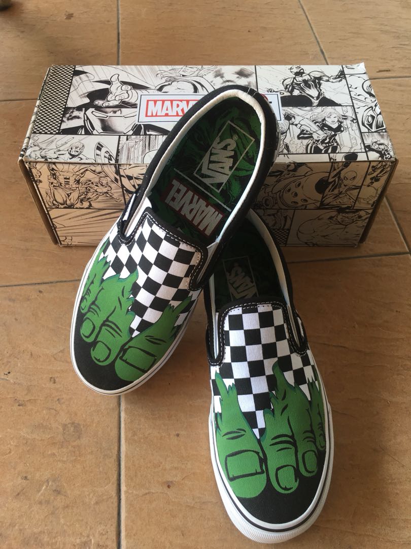 Vans Slip On X Marvel Hulk, Men's Fashion, Footwear, Sneakers on Carousell
