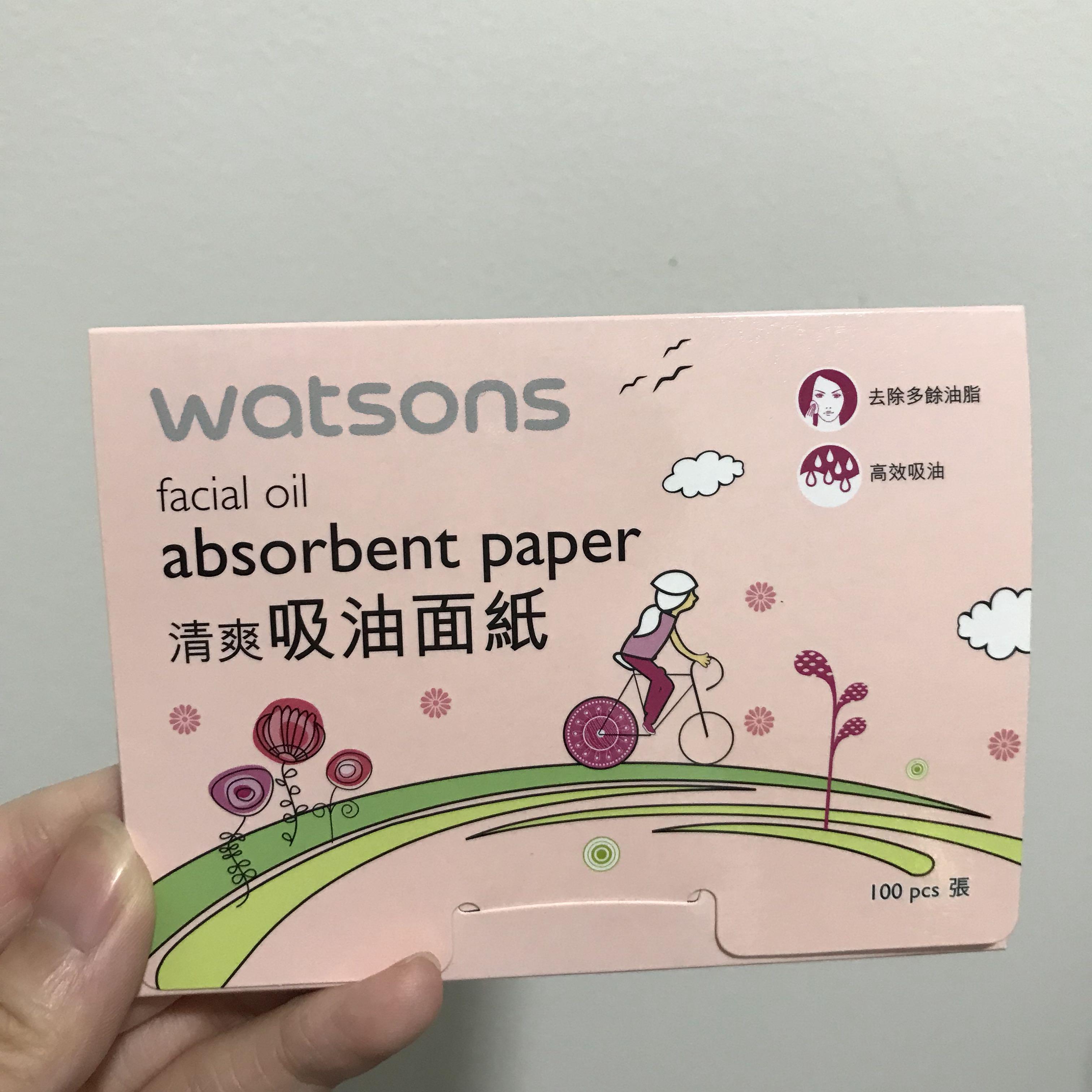Watsons Facial Oil Absorbent Paper, Beauty & Personal Care, Face, Face ...