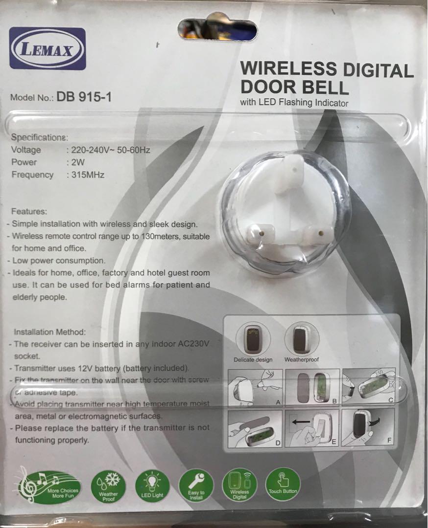 WIRELESS DIGITAL DOOR BELL, Auto Accessories on Carousell