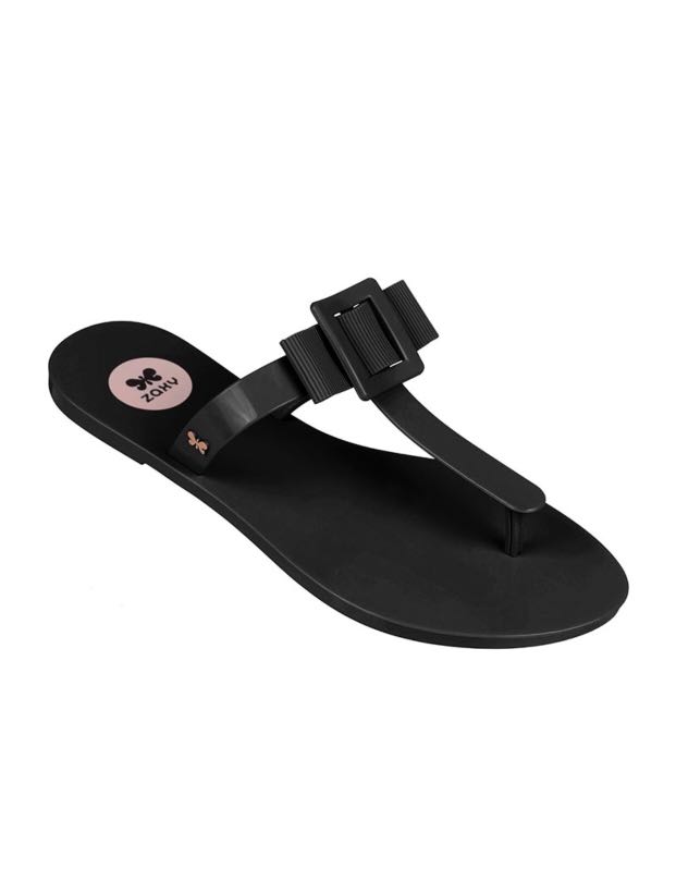Zaxy Fluppy Chin Black Slipper, Women's Fashion, Footwear, Slippers and ...