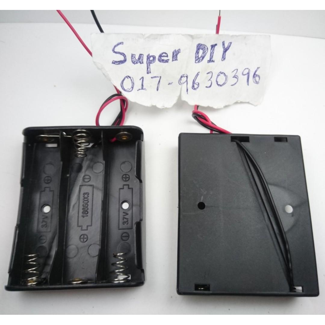 Battery case holder 18650 3S 12.6V Spring 3x18650, TV & Home Appliances ...