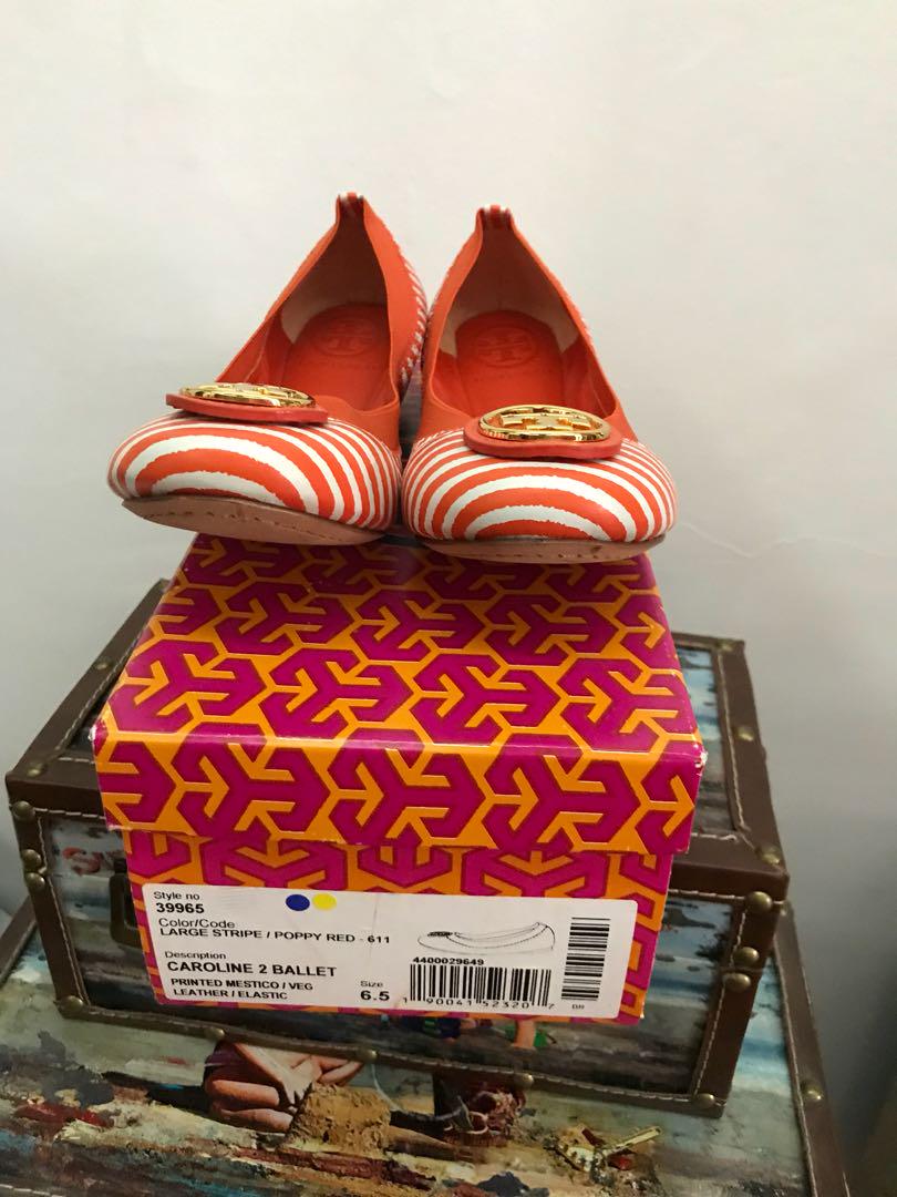 TORY BURCH CAROLINE ballet flats, Women's Fashion, Footwear, Flats ...