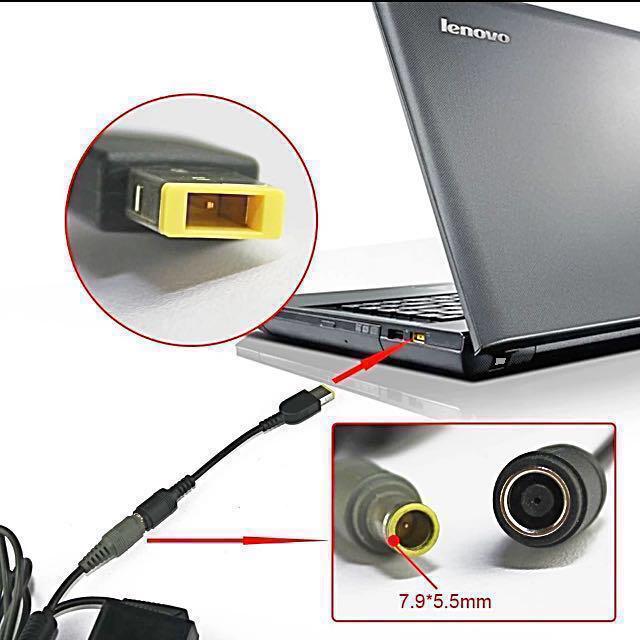 Charger Power Cable Laptop Notebook Converter Adapter Lenovo ThinkPad ...