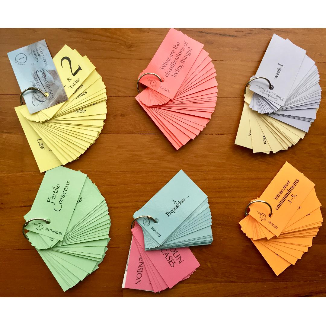 Complete set of Classical Conversations Cycle 1 Flash Cards in Like New ...