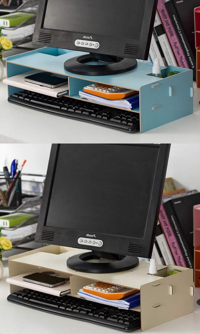 Computer Monitor Rack Organizer Storage Stand, Mobile Phones & Gadgets ...