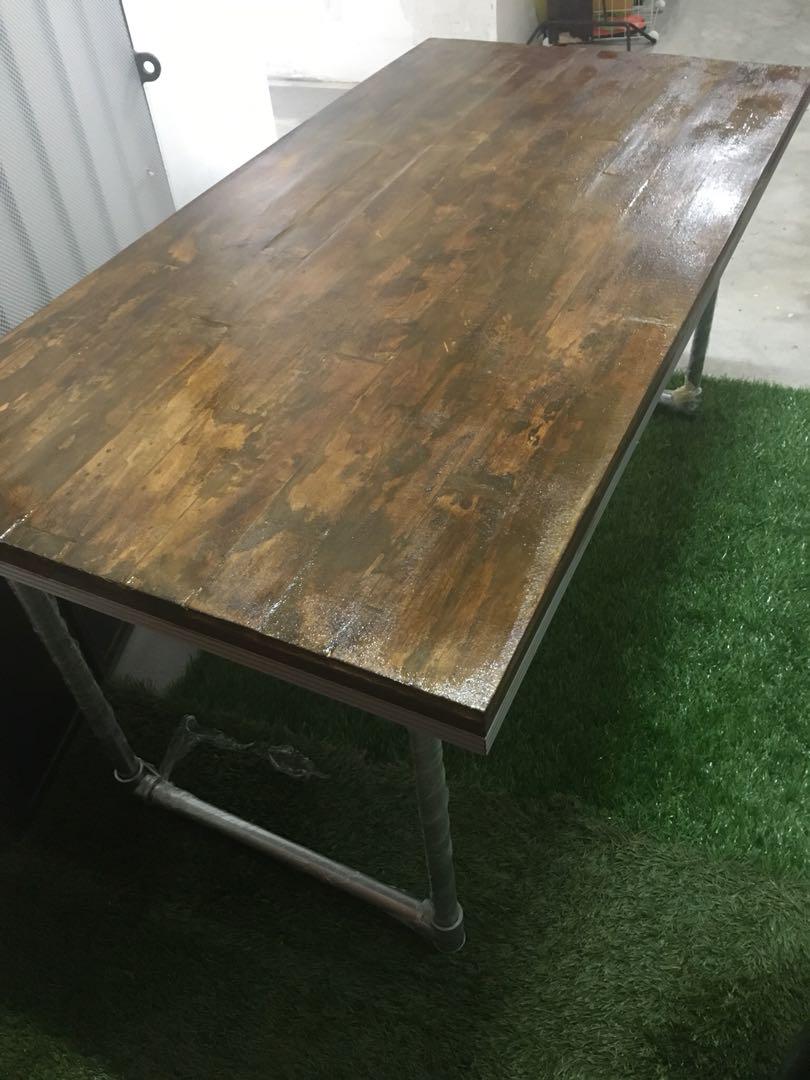 DIY Industrial Pipe Table, Furniture & Home Living, Furniture, Other ...