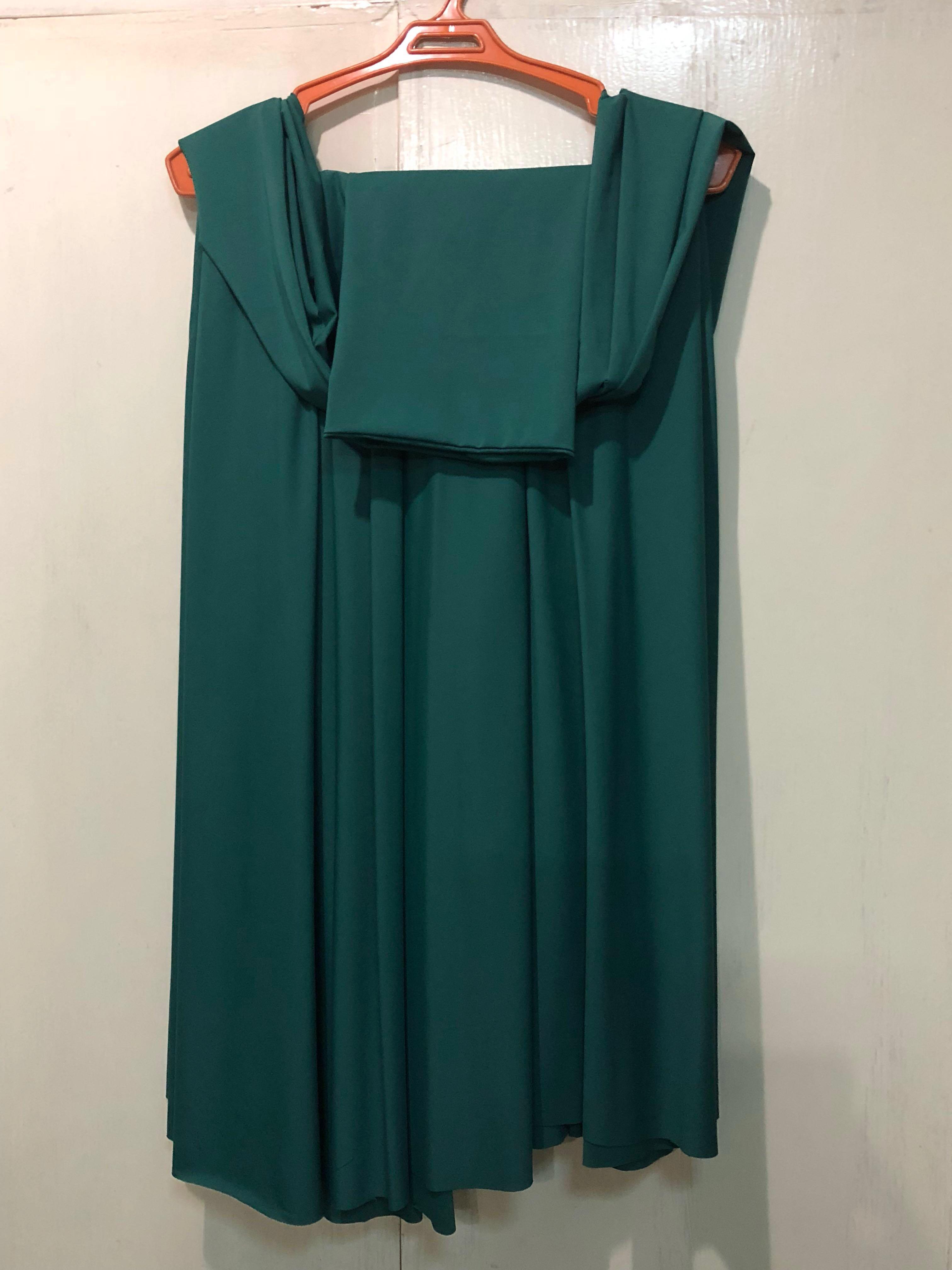 Emerald green infinity gown (with tube), Women's Fashion, Tops, Others ...