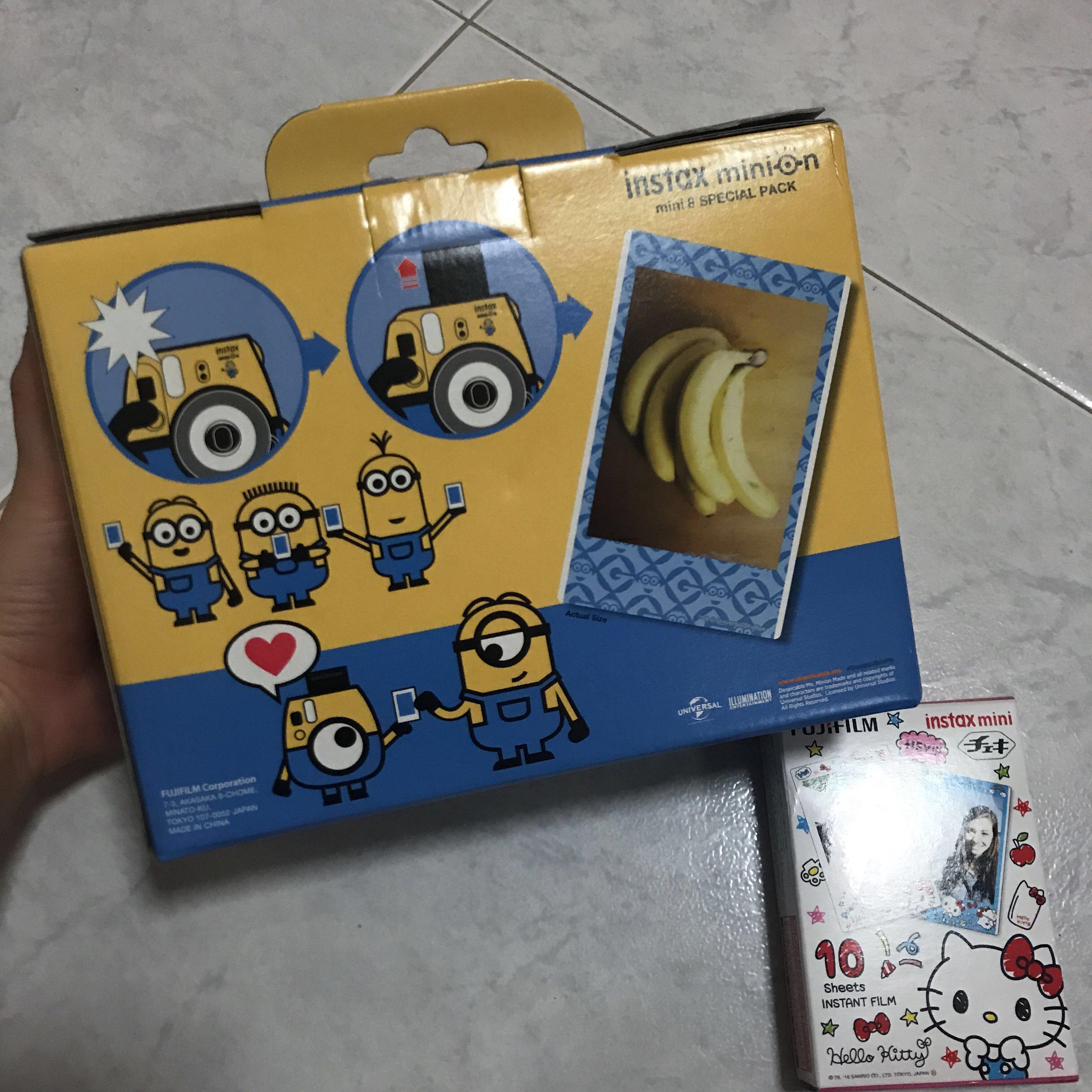 Fujifilm Instax Mini 8 Minion Limited Edition Camera + Hello Kitty ...
