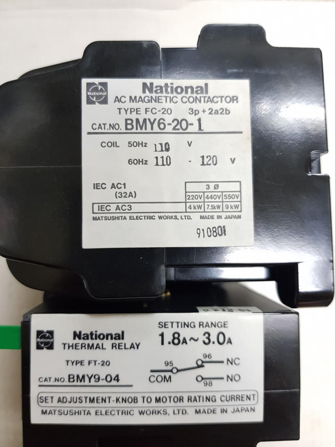 FC-20 National Contactor with Overload Relay, TV & Home Appliances ...