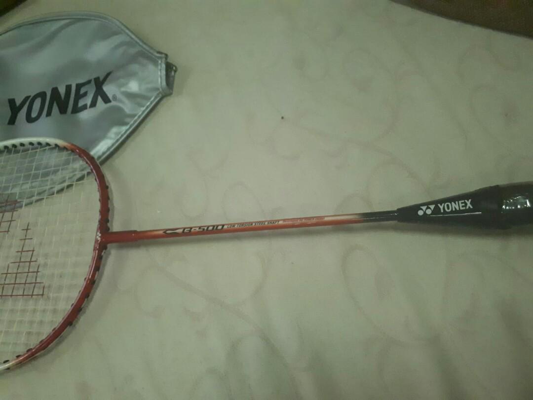 Yonex Badminton Racket B-500 Low Torsion Steel Shaft, Sports Equipment ...