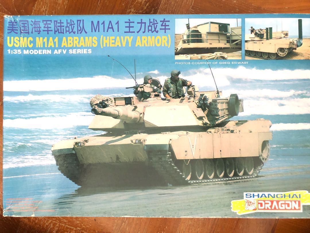 1/35 scale USMC M1A1 ABRAMS (heavy armor) model kit, Hobbies & Toys ...