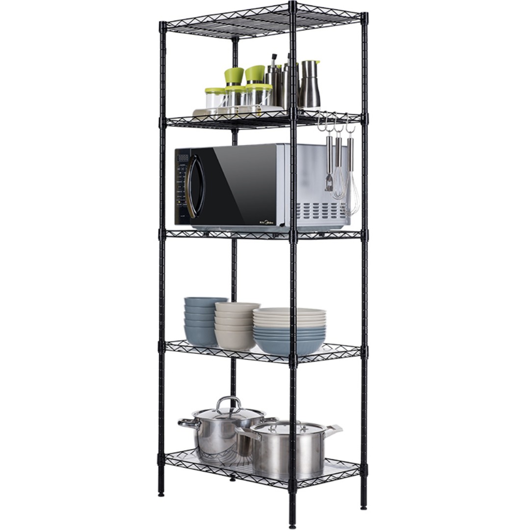 5Tier Steel Rack Wire Mesh Storage Shelf - OS63, Furniture & Home ...