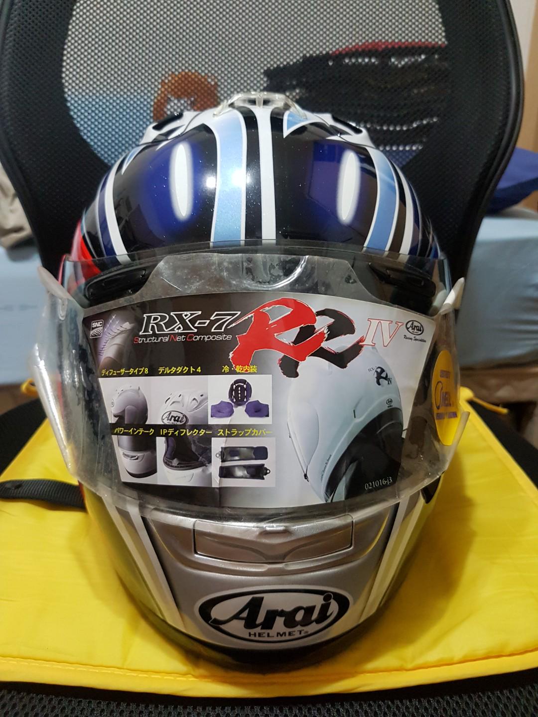 Arai RX7 RR4 Nakano Full face Helmet, Motorcycles, Motorcycle Apparel ...