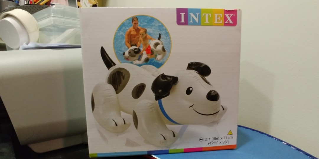 BNIB Intex puppy ride on for 3+, Babies & Kids, Toys & Walkers on Carousell