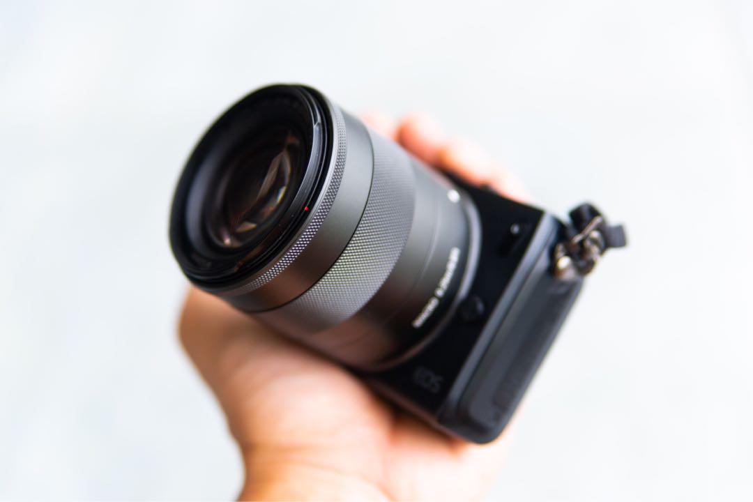 Canon EOS M + 18-55mm IS STM Lens + Speedlite 90EX External Flash ...