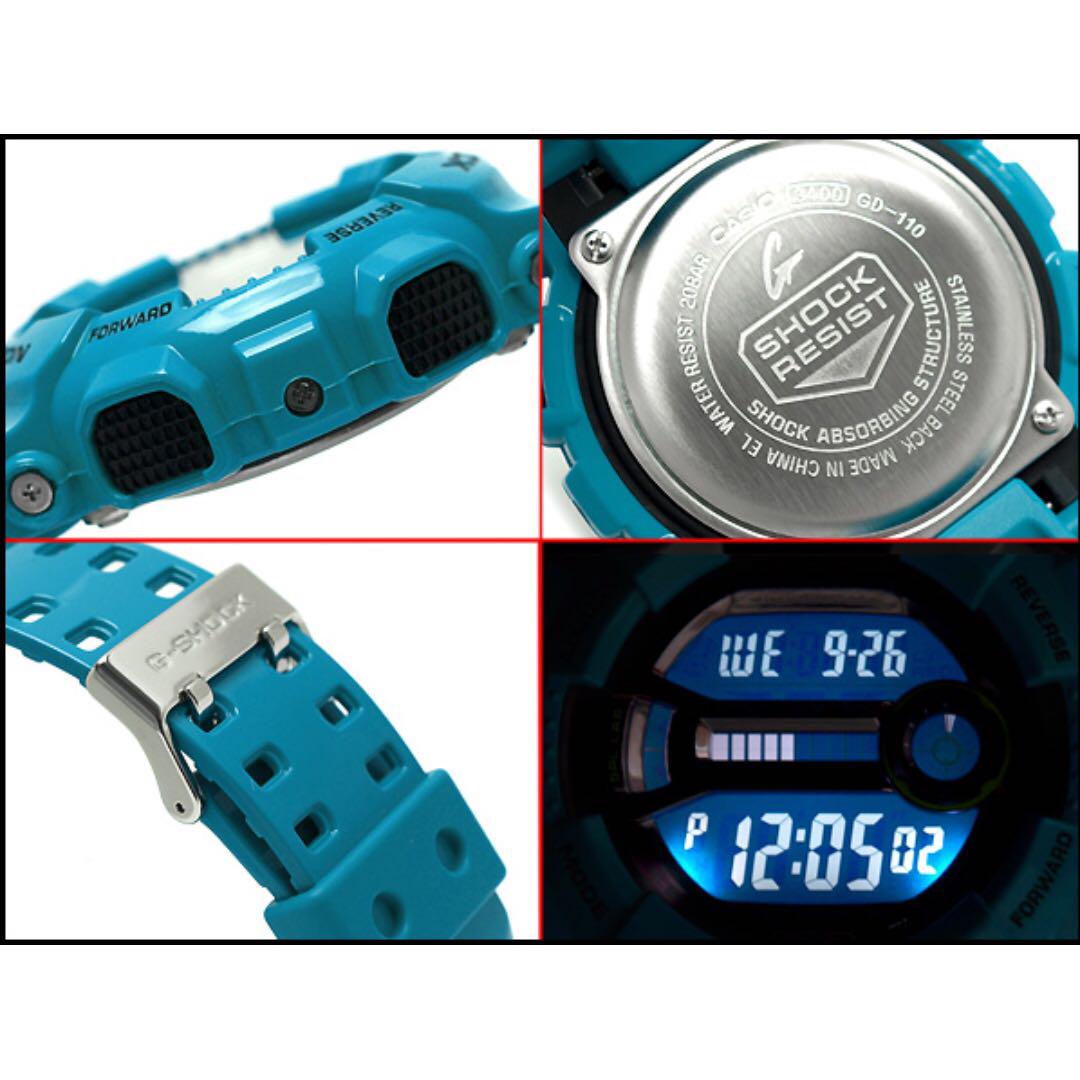 CASIO G-SHOCK GD-110 series GD-110-2 GSHOCK GD110, 男裝, 手錶及配件, 手錶 ...
