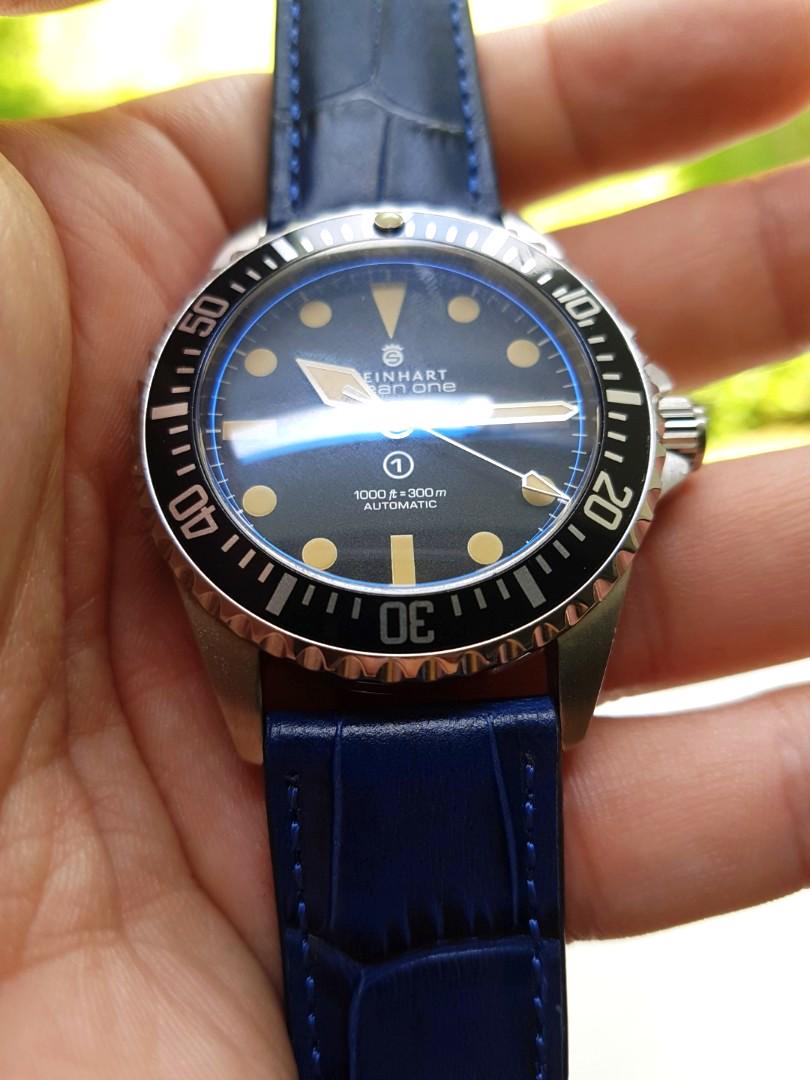 Christopher Ward Blue Leather Alligator Strap 20mm, Luxury, Watches on ...
