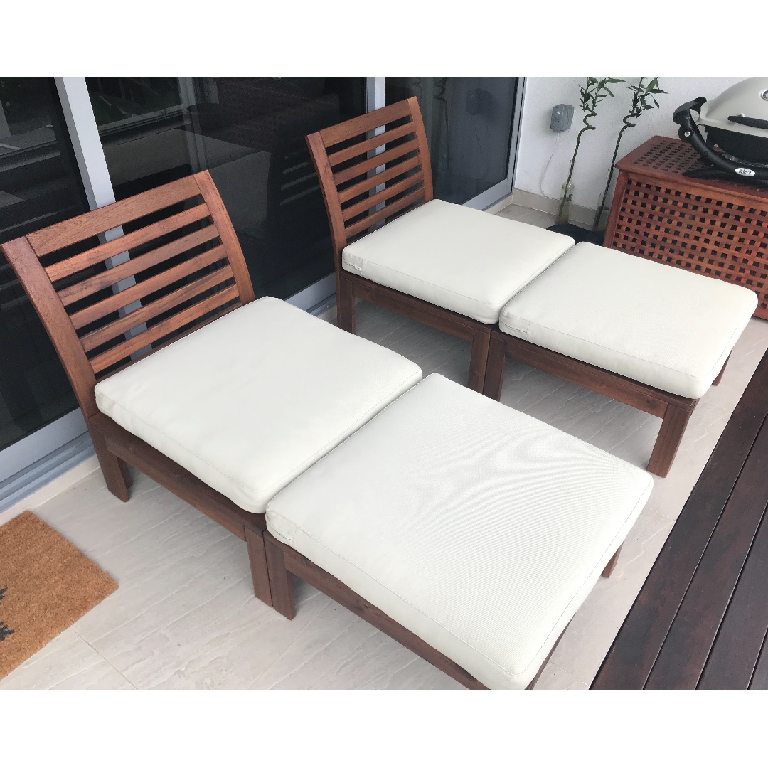 IKEA Applaro seat with stool x 2, Furniture & Home Living, Furniture ...
