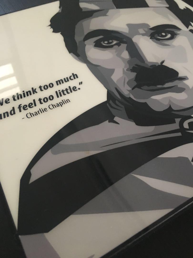 Lacquer Wall Art w/ Charlie Chaplan, Hobbies & Toys, Stationery & Craft ...
