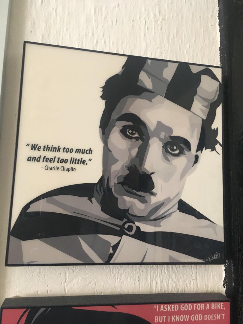 Lacquer Wall Art w/ Charlie Chaplan, Hobbies & Toys, Stationery & Craft ...