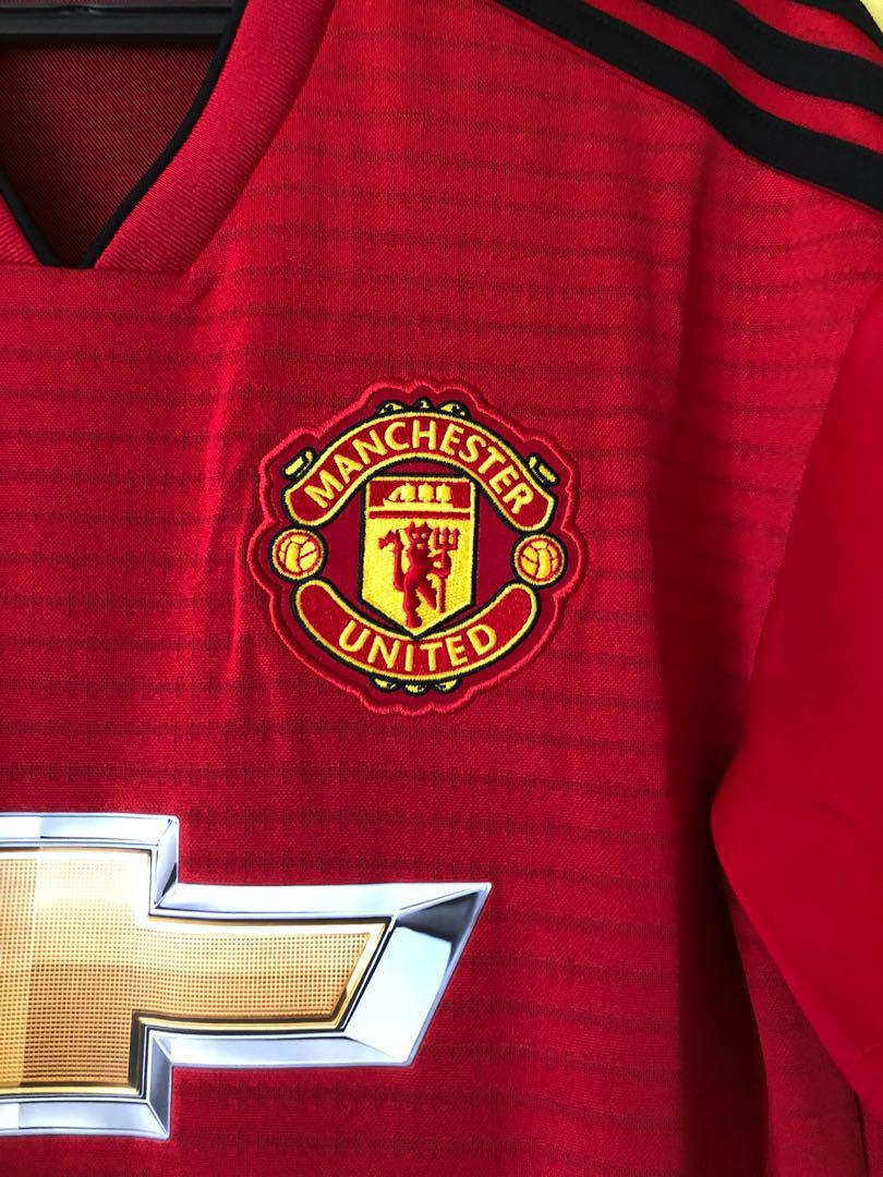 Manchester United 18/19 Home Jersey Full Set with UCL Patches ALEXIS 7 ...