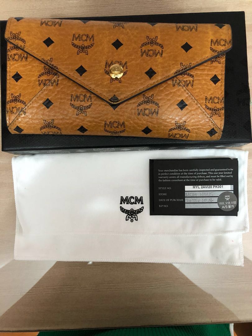 MCM Long Wallet, Luxury, Bags & Wallets on Carousell