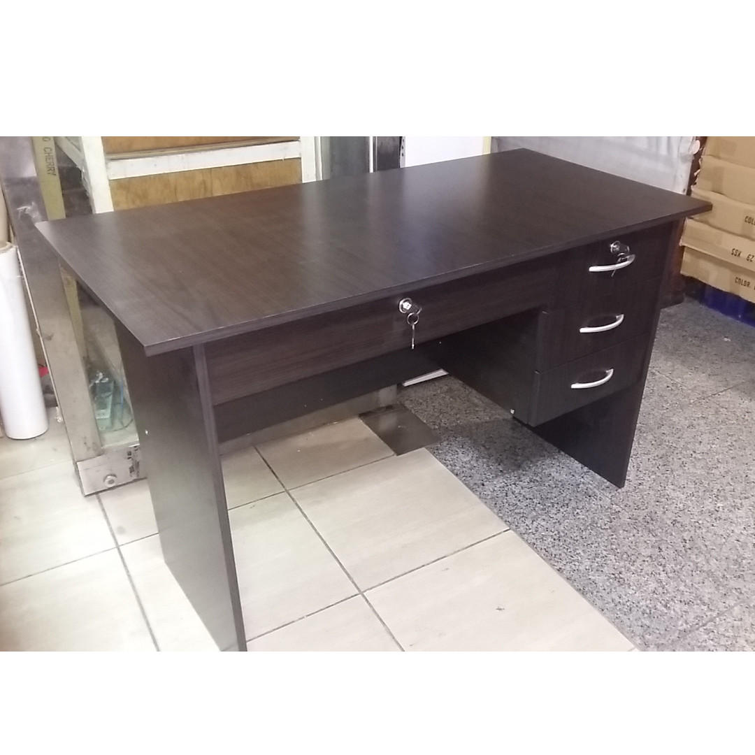 Office Table 3 drawers and Front Drawer with lock ( wenge ), Furniture ...