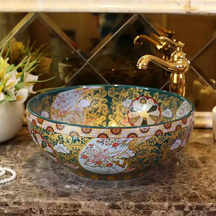 Oriental Patterned Wash Basin (All accessories included!), Furniture ...