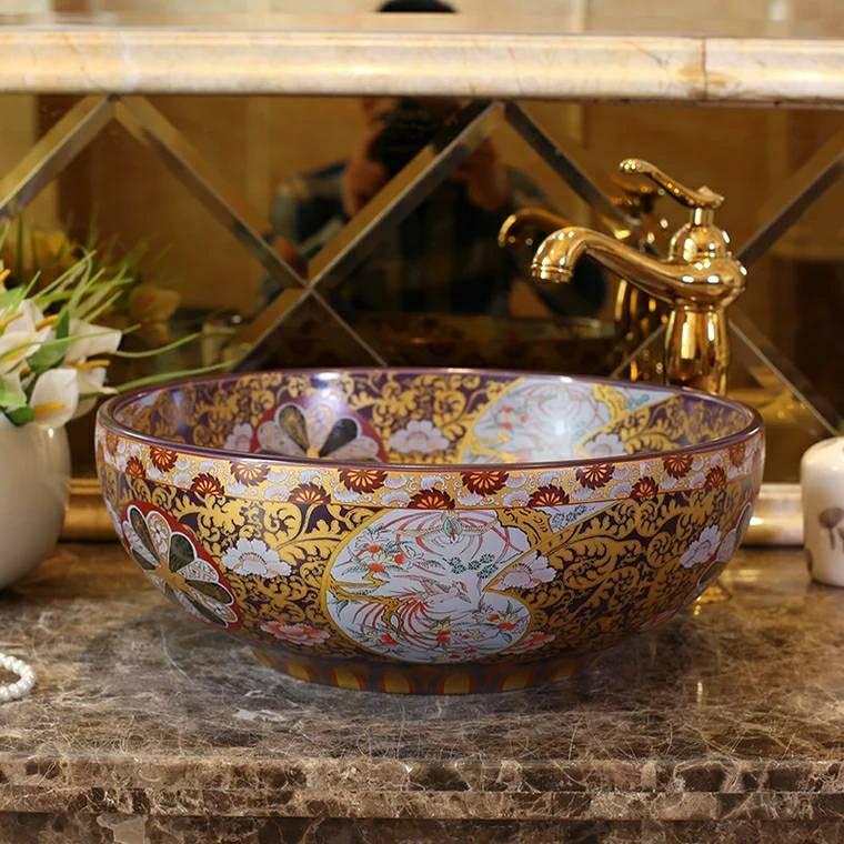 Oriental Patterned Wash Basin (All accessories included!), Furniture ...